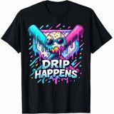 Baseball Youth Player Drip Ice Cream Ice In My Veins Unisex T-Shirt ...