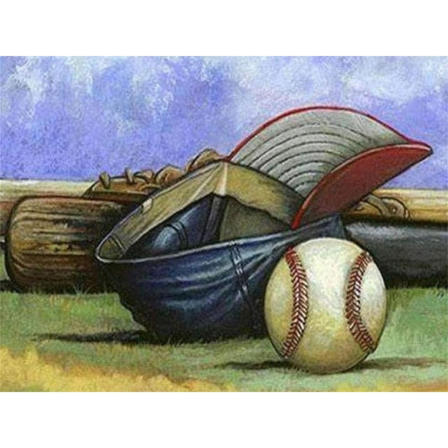 Baseball and Baseball Caps DIY 5D Diamond Painting Kits, Sports Full ...