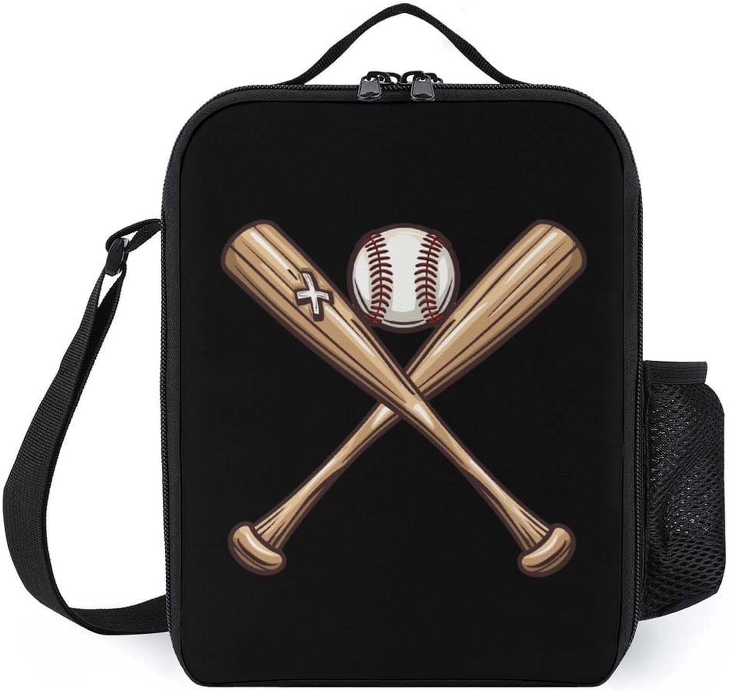 Baseball and Bats Insulated Lunch Bag Portable Lunch Box Lunch Tote Bag ...