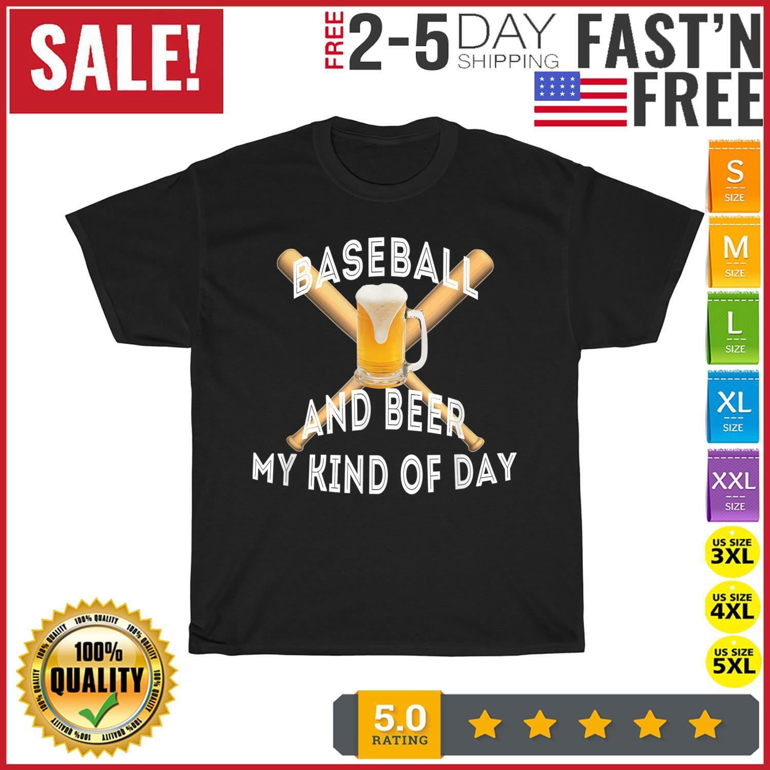 Baseball and Beer My Kind of Day Vintage T Shirt Men Fashion 2023 Women ...