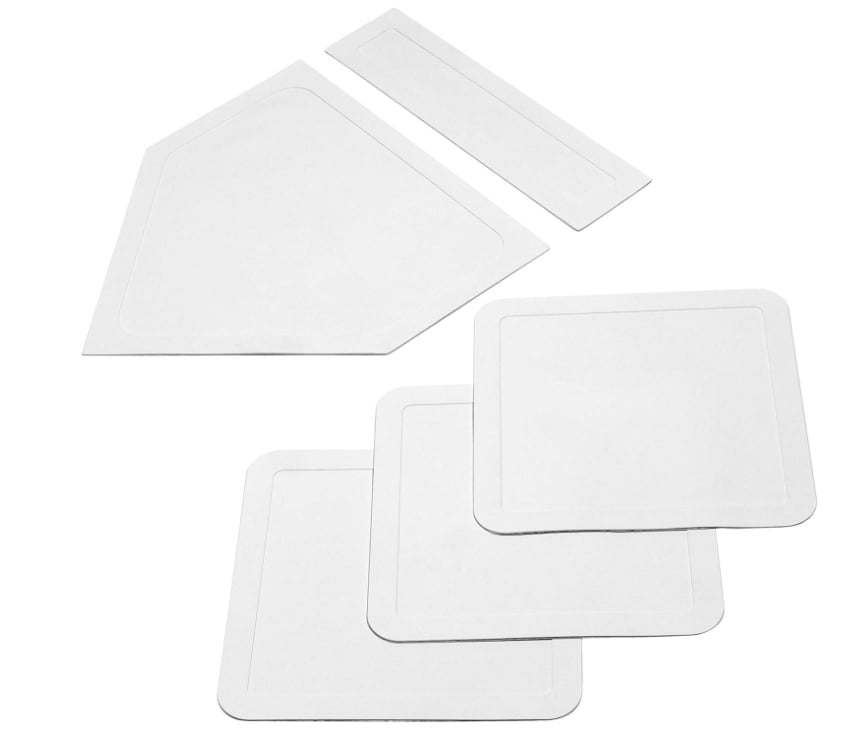 Baseball and Softball 5-Piece Base Set - Rubber Field Base for Kids and ...