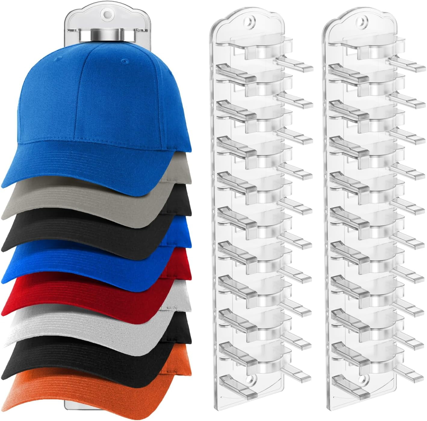 Baseball cap rack, baseball cap storage rack, can hold 20 caps, wall ...