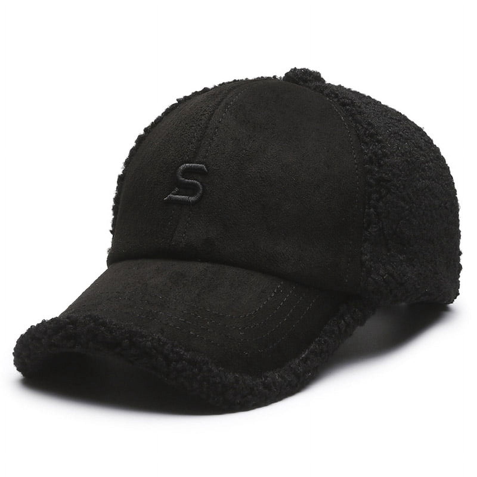 Baseball caps, outdoor warm caps, teddy velvet embroidered cold caps ...