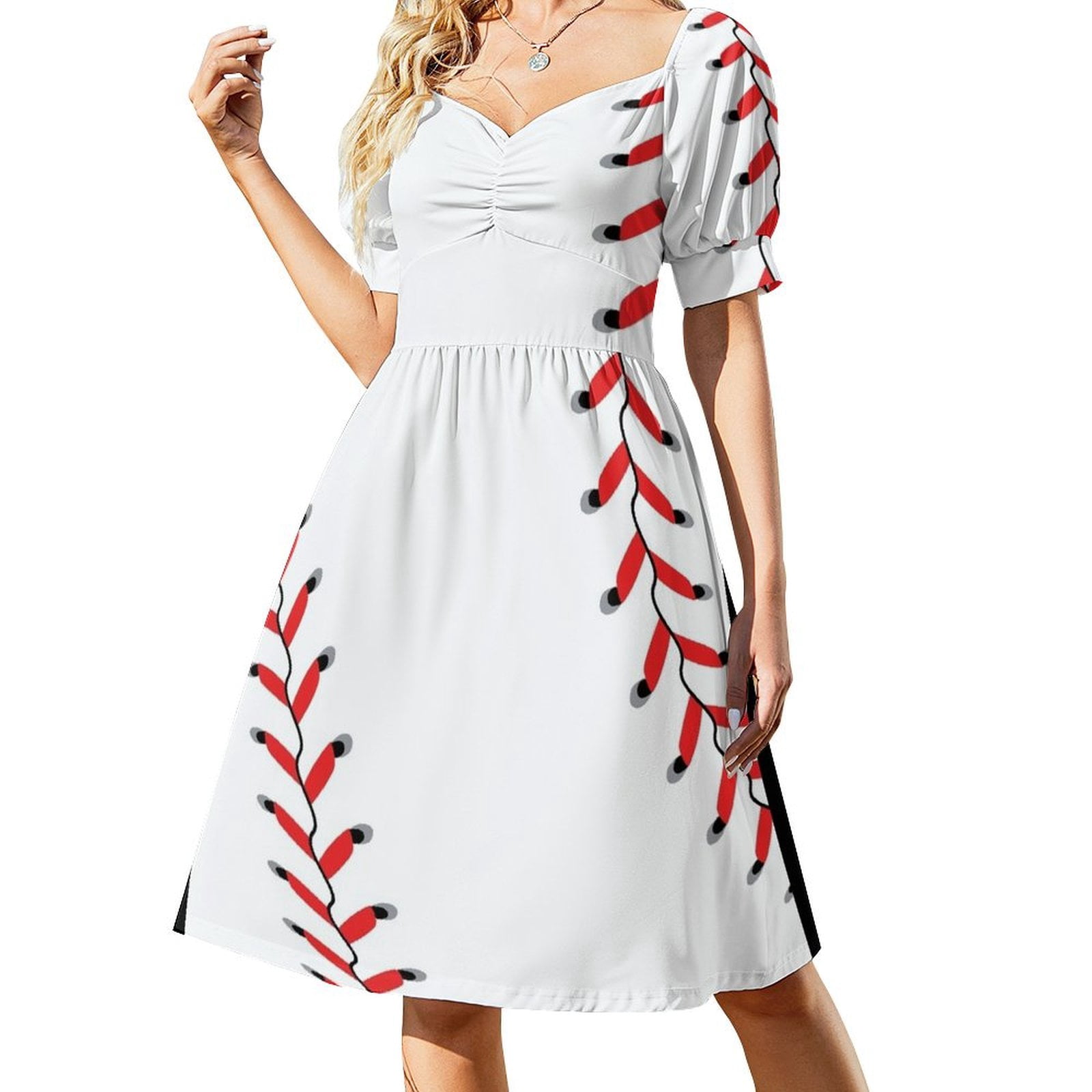 Baseball game lace Short Sleeved Dress Dance dresses Summer dresses for ...