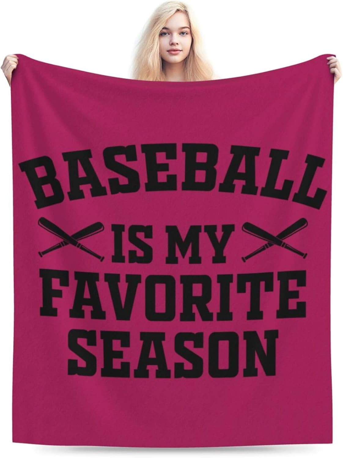 Baseball is My Favorite Season Throw Blanket for Couch 60"x50" Super Soft Cozy Sofa Chair Bed ...