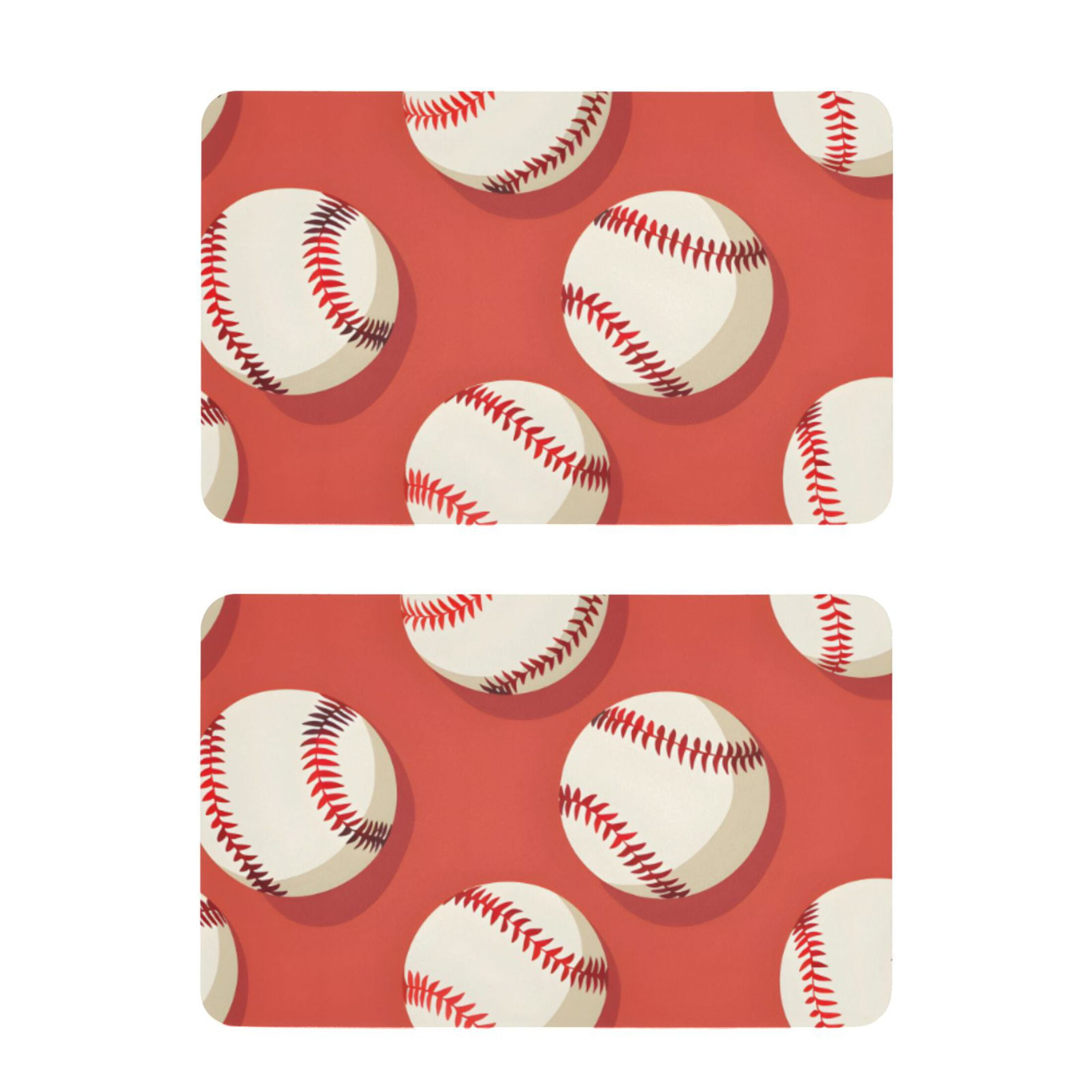 Baseball on Red Refrigerator Magnet Stickers Square Fridge Magnetic for ...