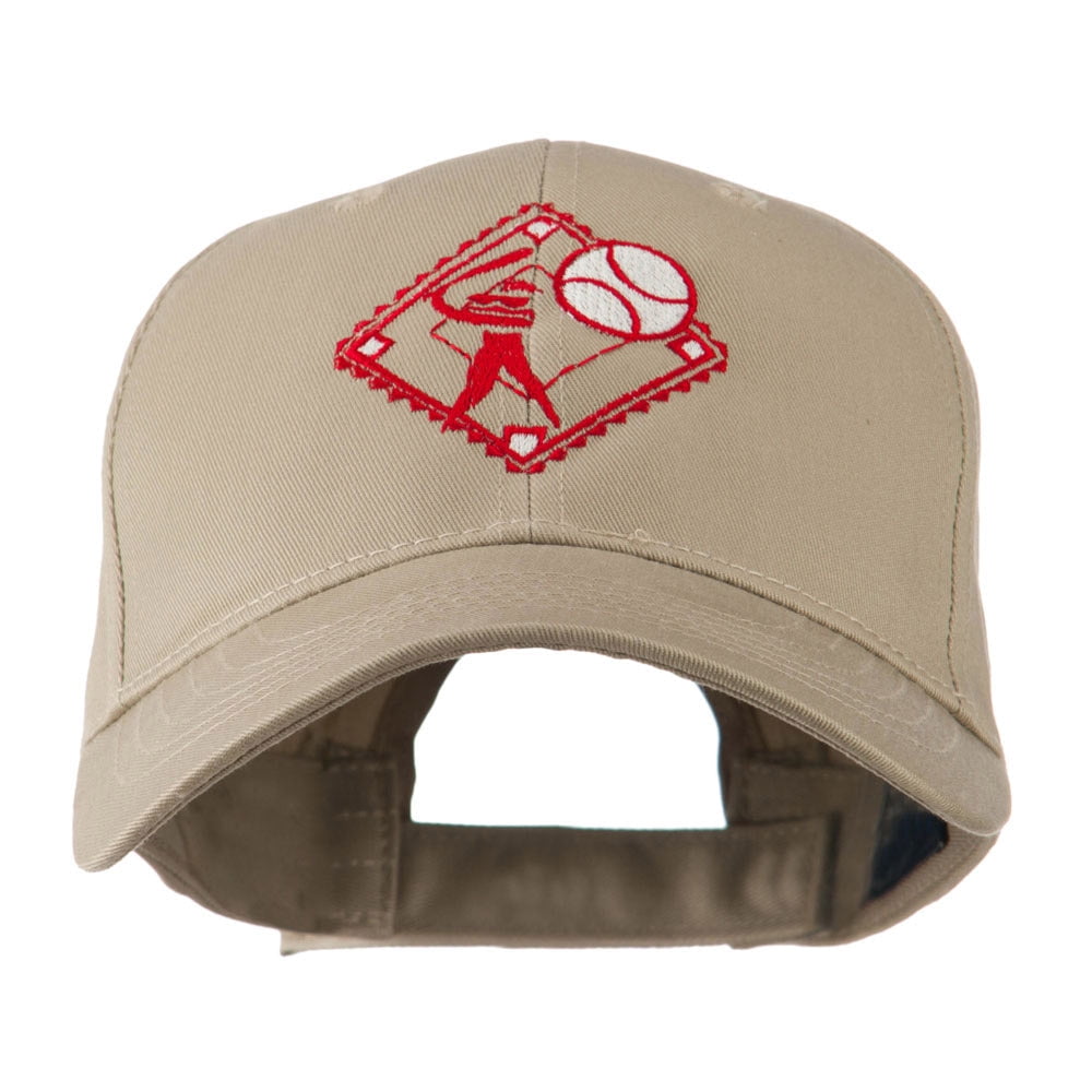 Baseball with Big Ball Logo Embroidered Cap - Khaki OSFM - Walmart.com