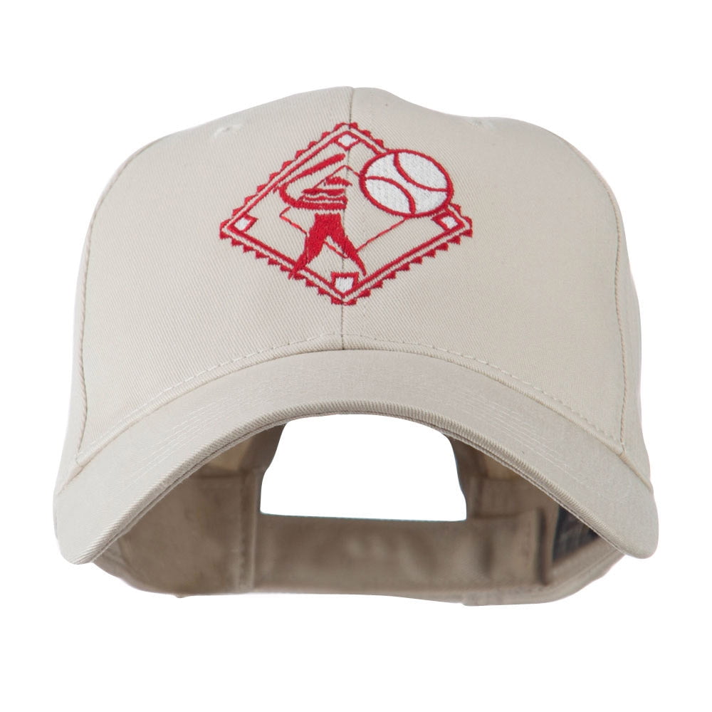 Baseball with Big Ball Logo Embroidered Cap - Stone OSFM - Walmart.com