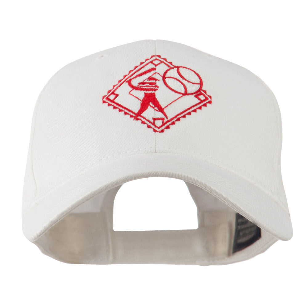 Baseball with Big Ball Logo Embroidered Cap - White OSFM - Walmart.com