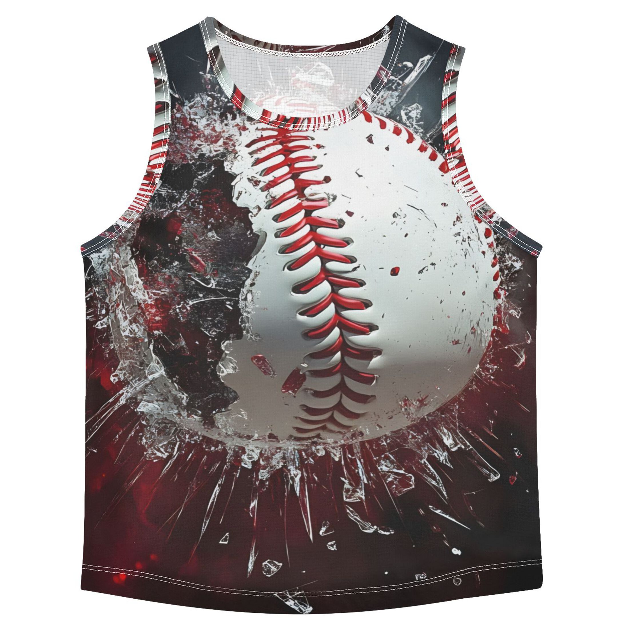 Baseball with Broken Glass Boys' Vest Undershirt Tank Top Sleeveless ...