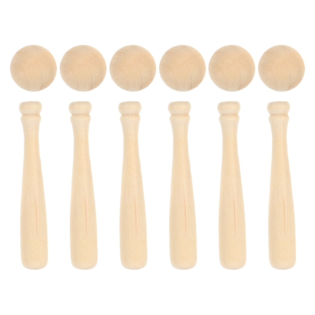OUNONA Unfinished Baseball Bats Crafts Baseball and Bat Painting Crafts ...