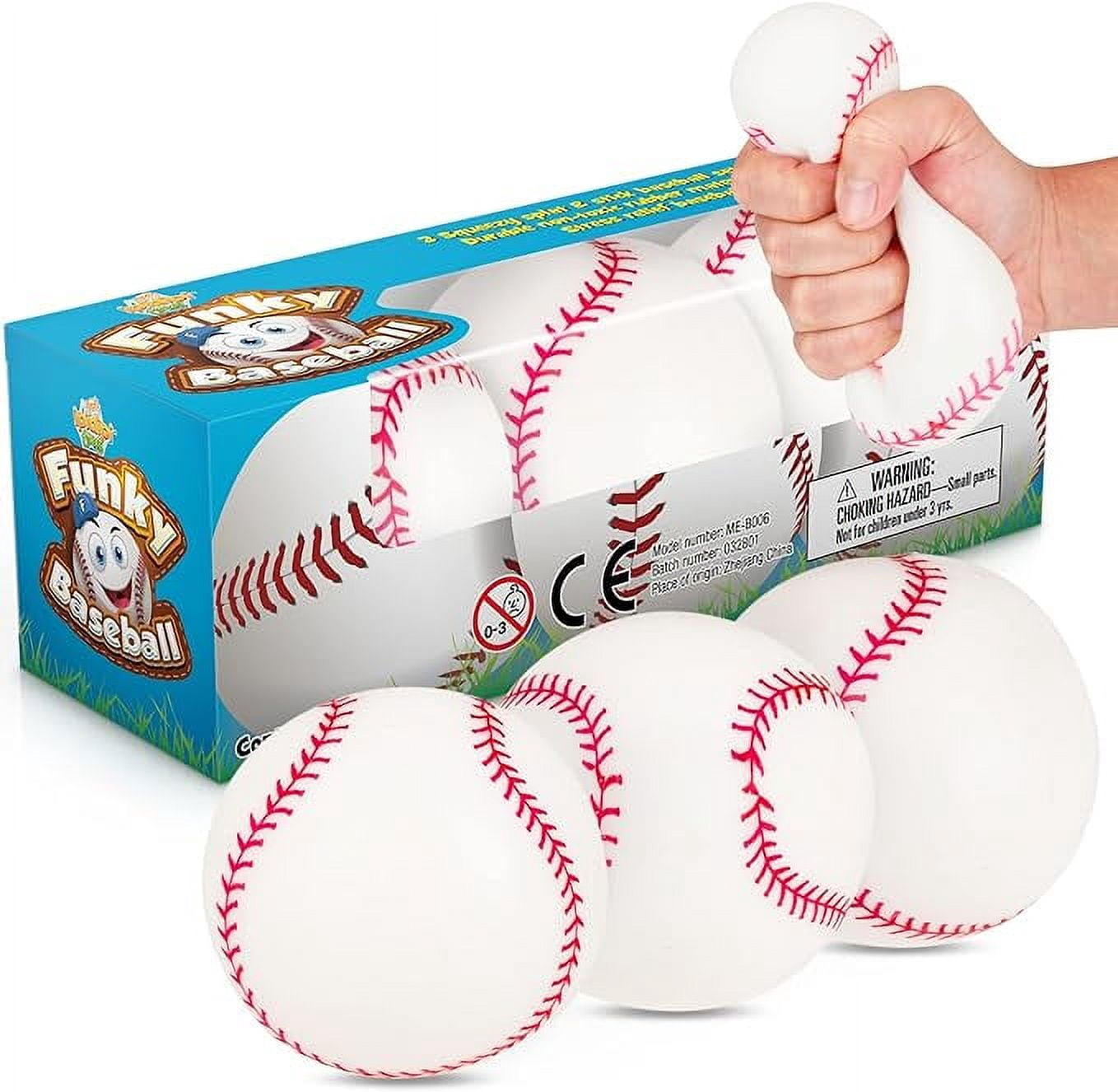 Baseballs Pull, Stretch and Squeeze Stress Balls - 3 Pack - Sensory ...