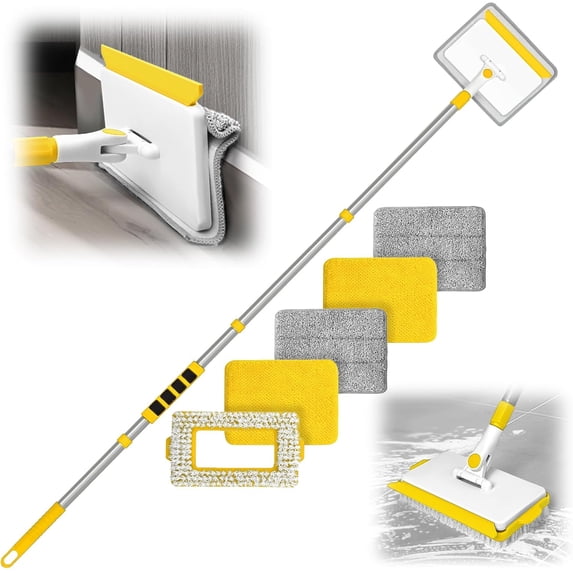 Baseboard Cleaner Tool with Handle, 56 inches Base Boards Cleaning Mop ...