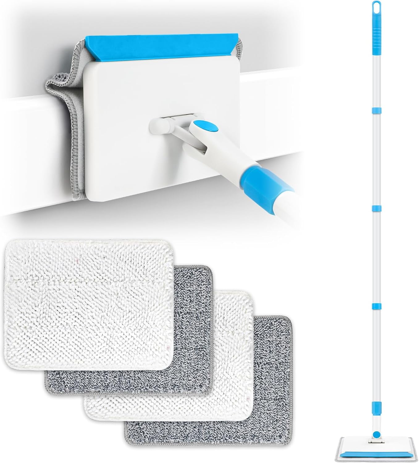 Baseboard Cleaner Tool with Handle, Baseboard Cleaner with Extendable ...