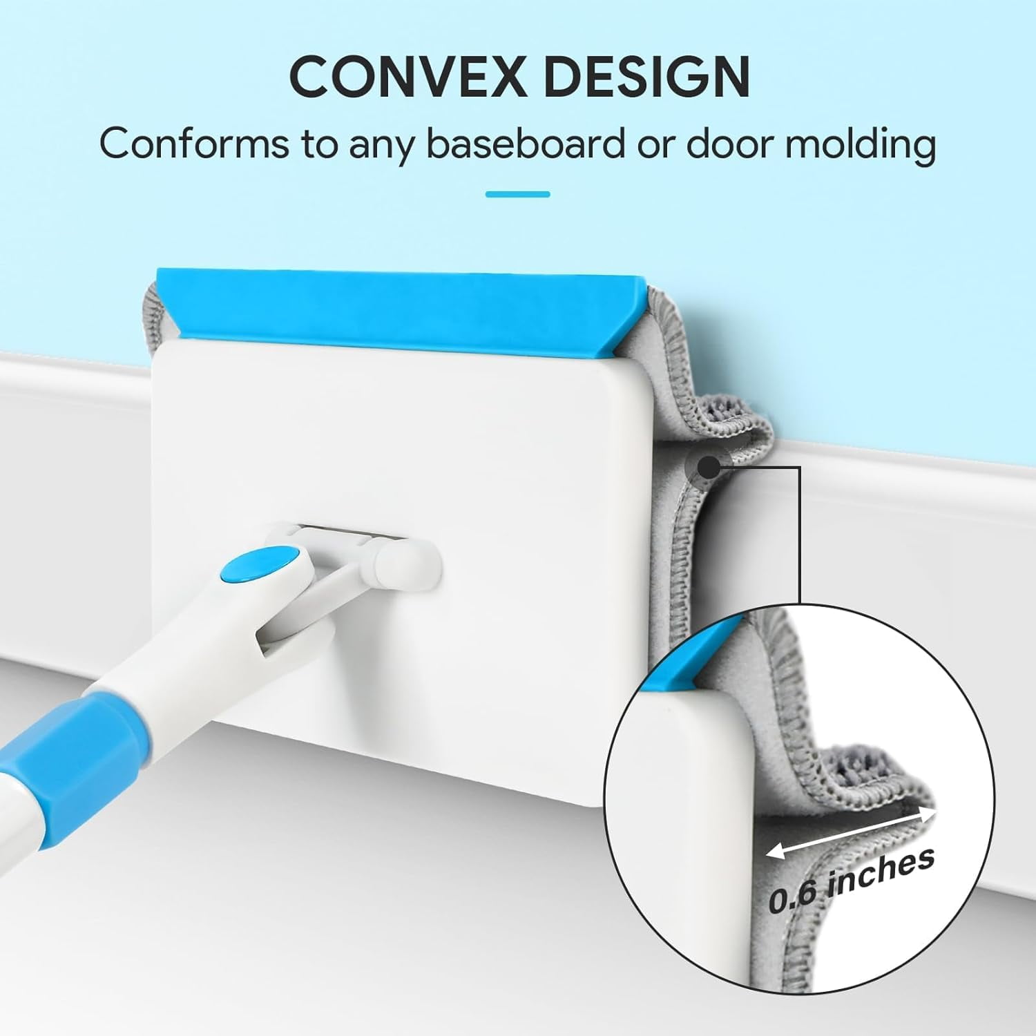 Baseboard Cleaner Tool with Handle, Baseboard Cleaning Tool with Long ...