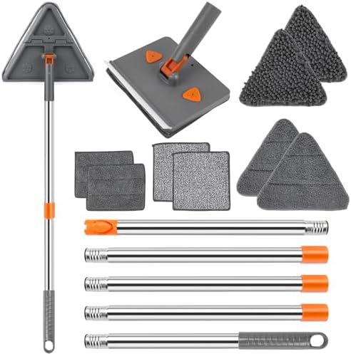 Baseboard Cleaner Tool with Handle, Collapsible Wall Mop with 83 inch ...