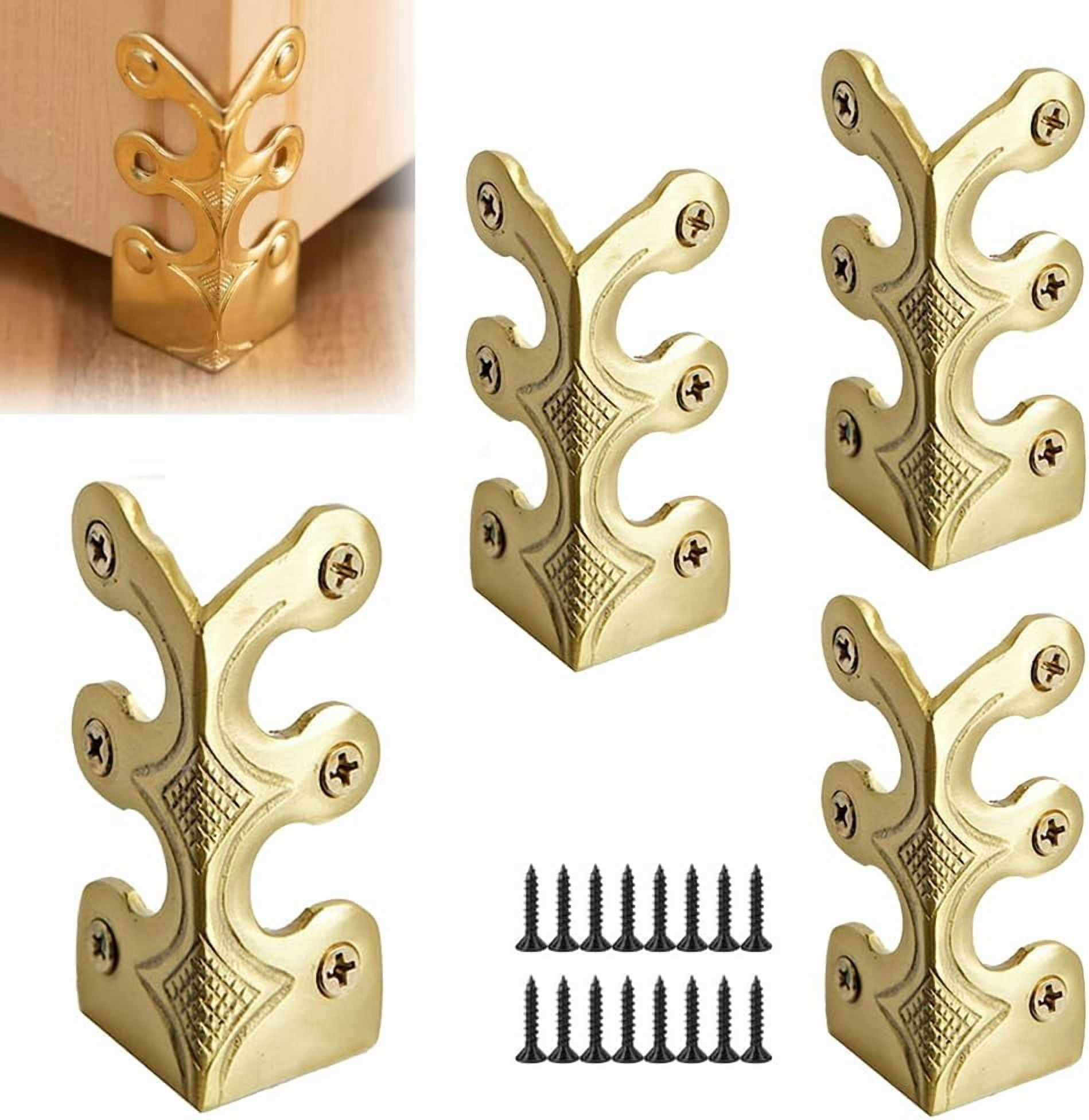Baseboard Corner Protectors, 10 pcs Solid Brass Skirting Board Corner ...