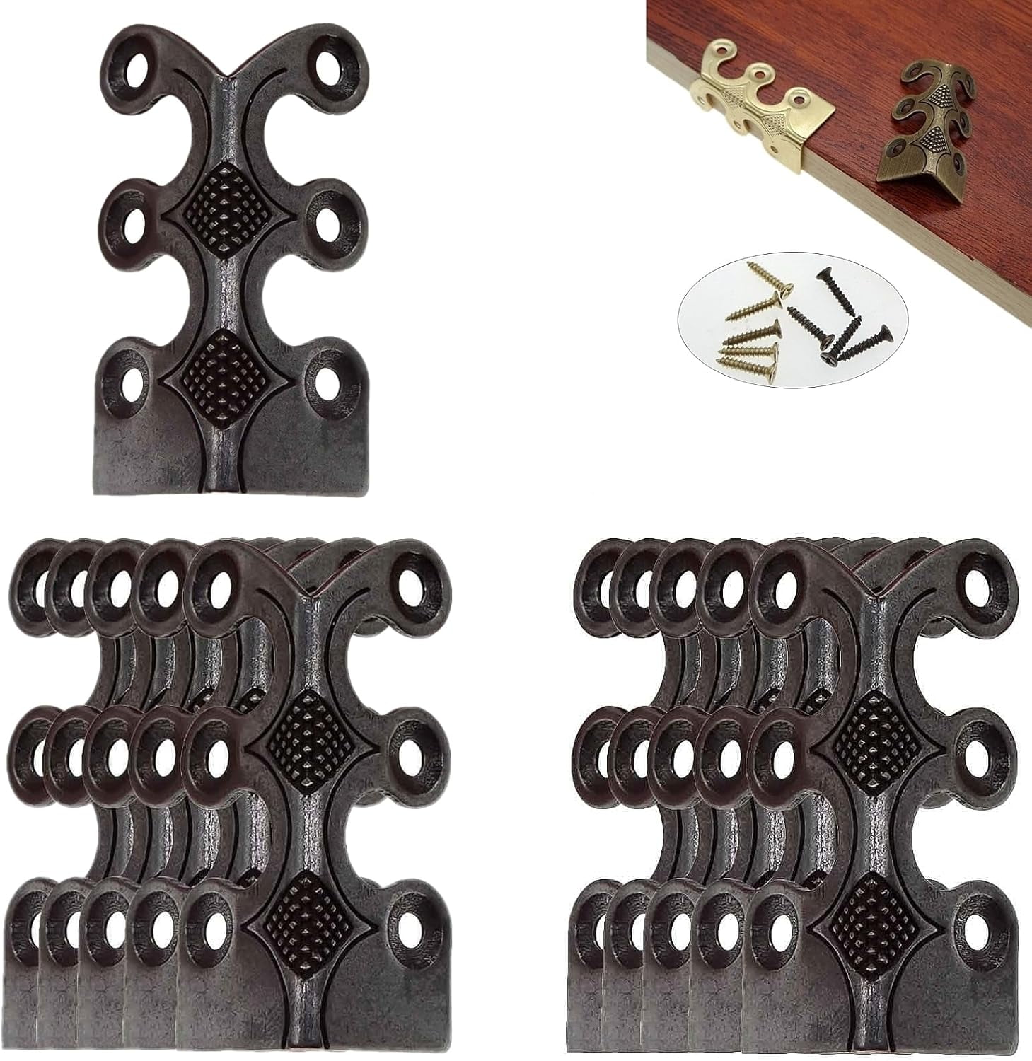 Baseboard Corner Protectors,5/10pcs Rustic Vintage Metal Corner Guard ...