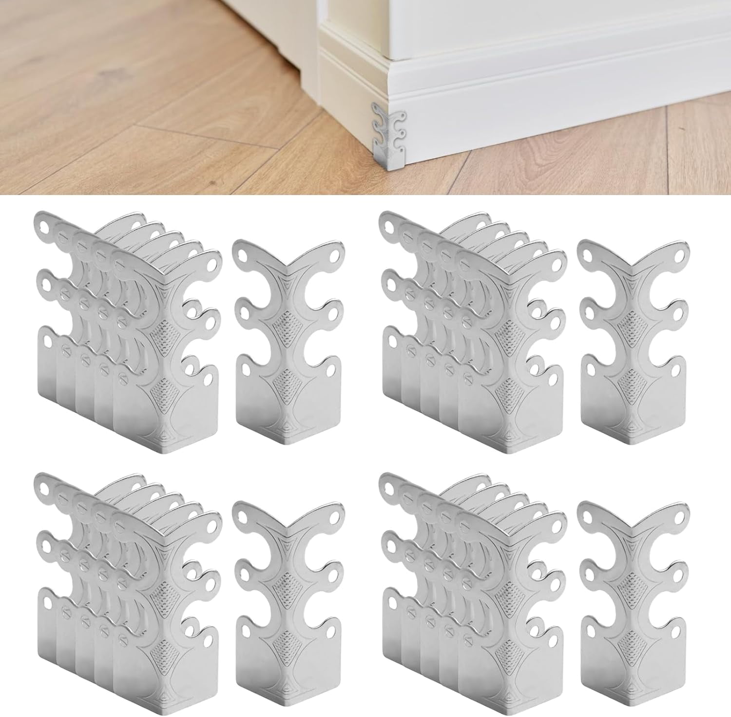 Baseboard Corner Protectors, 6PCS Rustic Vintage Metal Corner Guards ...