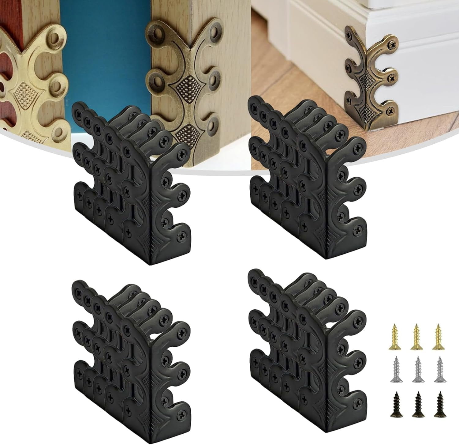 Baseboard Corner Protectors Brass,Vintage Solid Brass Skirting Board ...