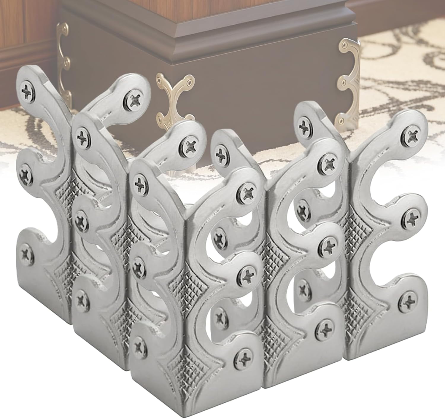 Baseboard Corner Protectors, Dust Corners for Stairs Brass Vintage ...