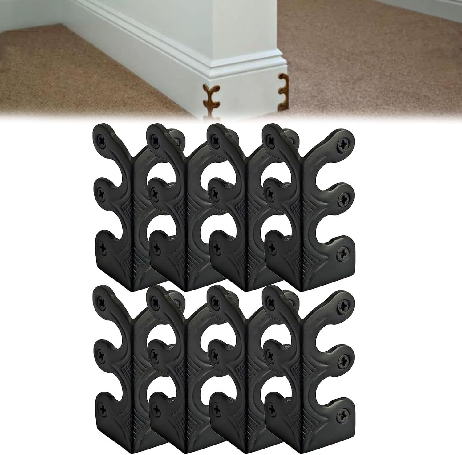 Baseboard Corner Protectors, Vintage Decorative Metal Box Edge, Retro ...