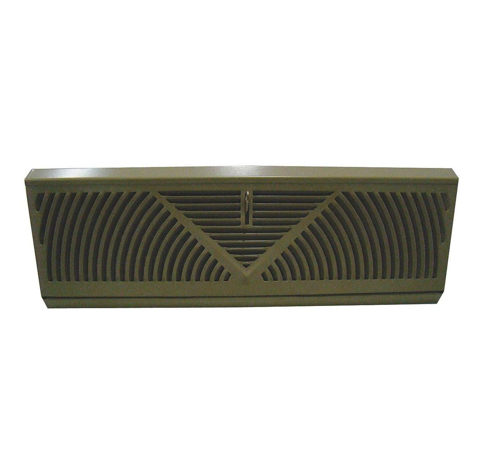 Baseboard Diffuser 18 Inch - Brown Steel Register with Damper - HVAC ...