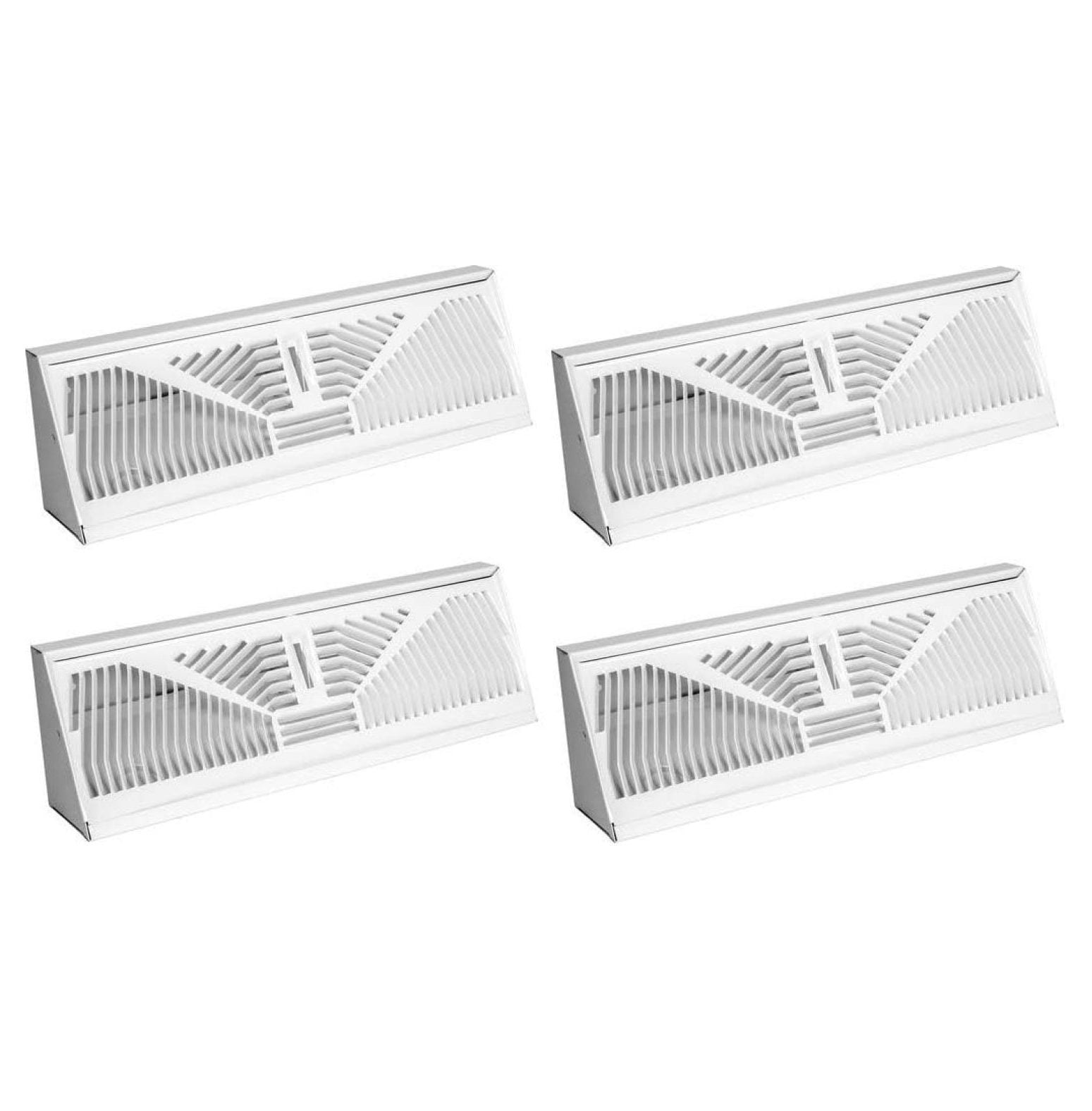 Baseboard Diffuser, Sunburst Pattern, Steel, White, 15-In. - Walmart.com