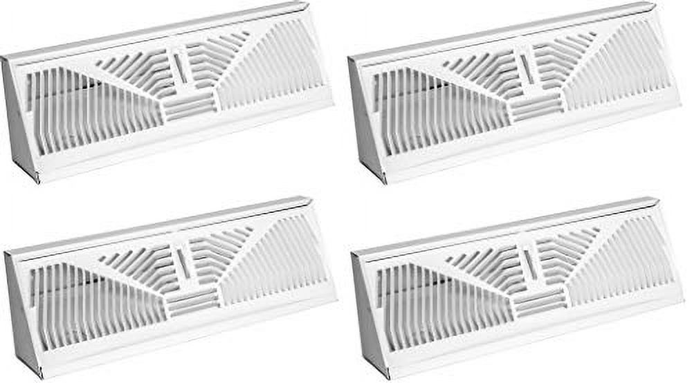 Baseboard Diffuser, Sunburst Pattern, Steel, White, 15-In. - Walmart.com
