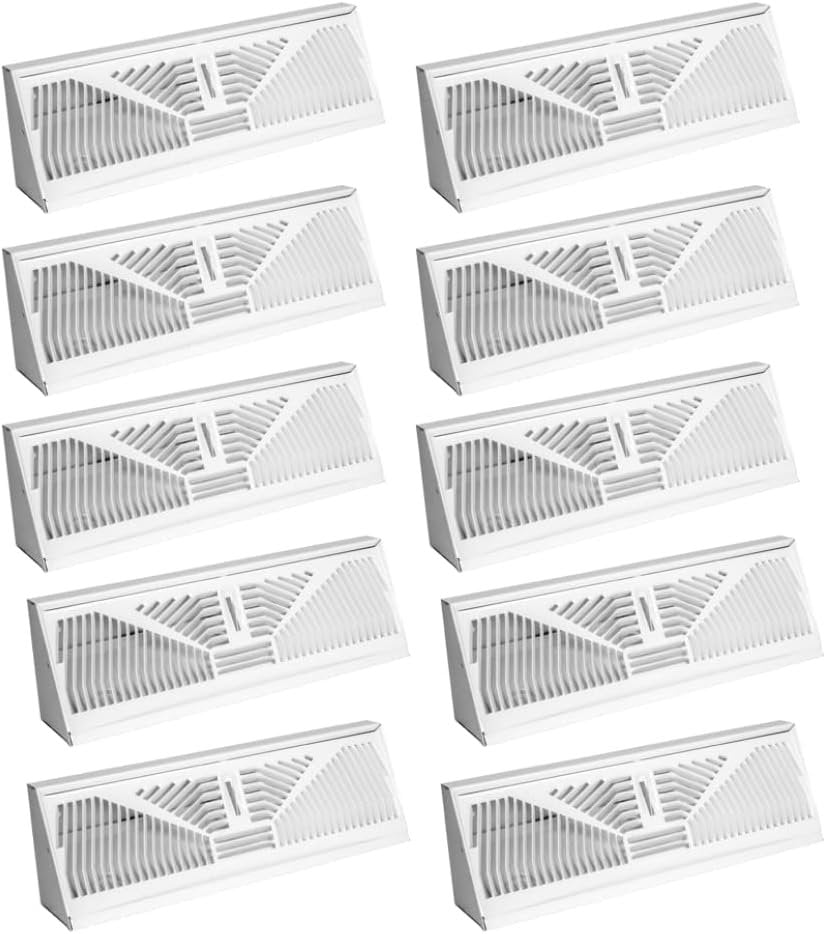 Baseboard Diffuser, Sunburst Pattern, Steel, White, 18-In. - Walmart.com