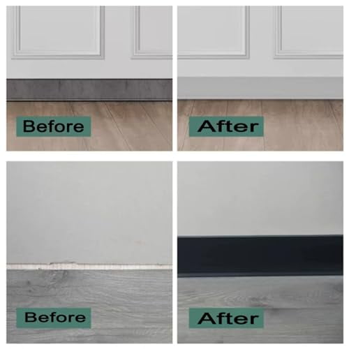 Baseboard Molding Trim, 6m Flexible Vinyl Wall Base, Self Adhesive ...
