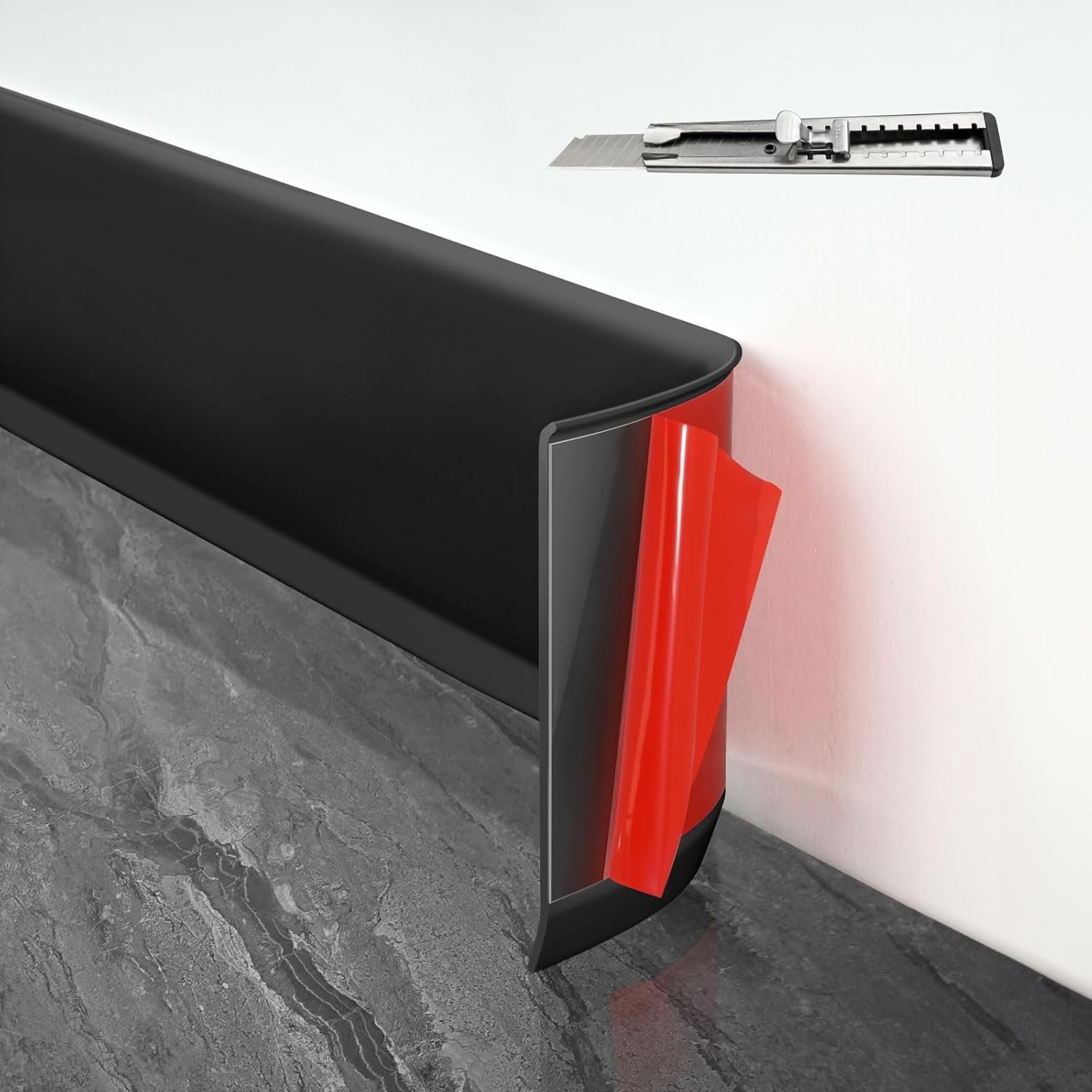 Baseboard Trim, 20 Feet *4 Inch Peel and Stick Flexible Baseboard ...