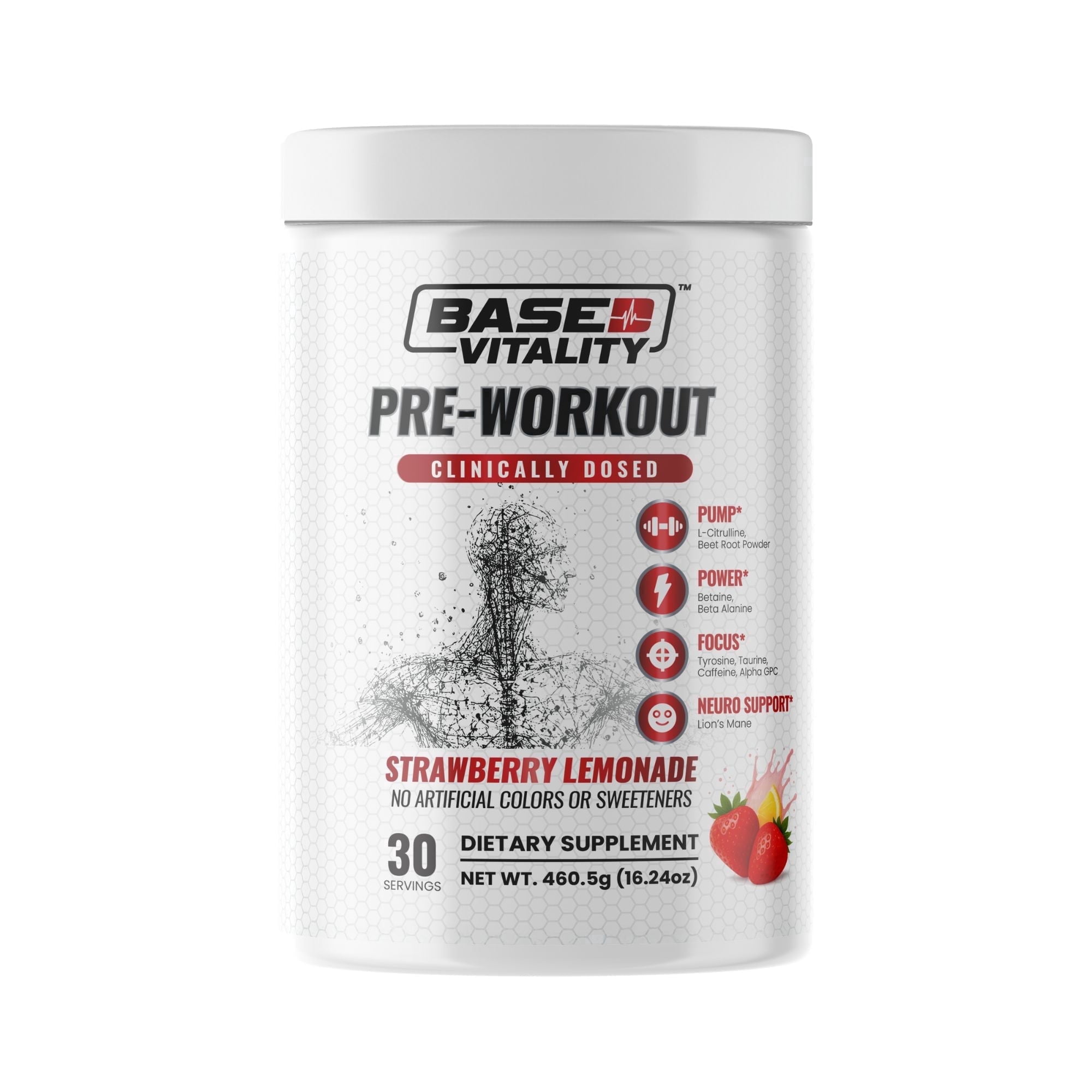 Based Vitality Pre-Workout Strawberry Lemonade - Walmart.com
