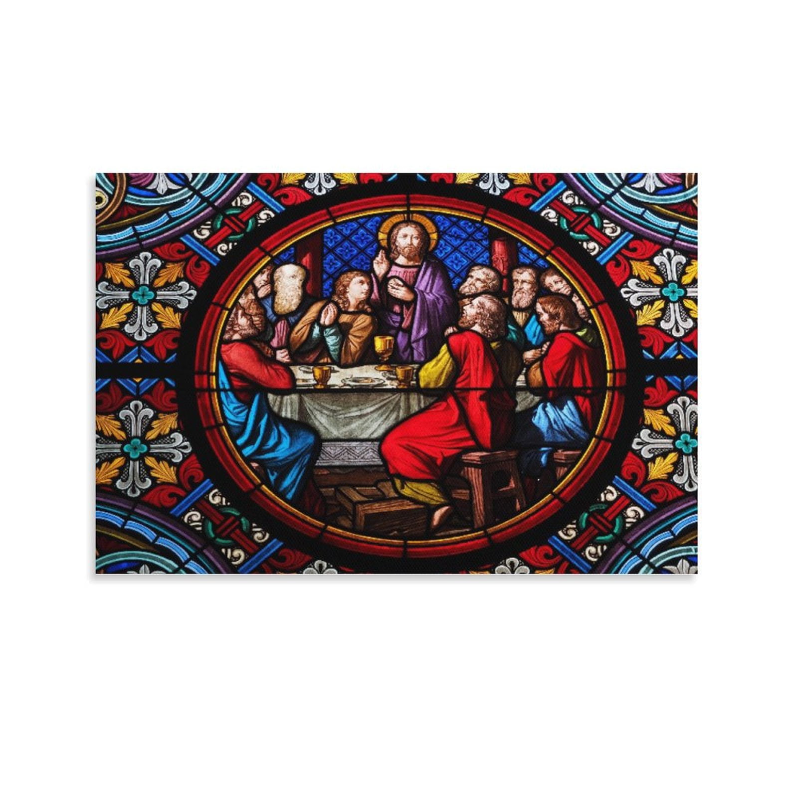 Basel Cathedral Minster Stained Glass Window Canvas Art Poster And Wall ...