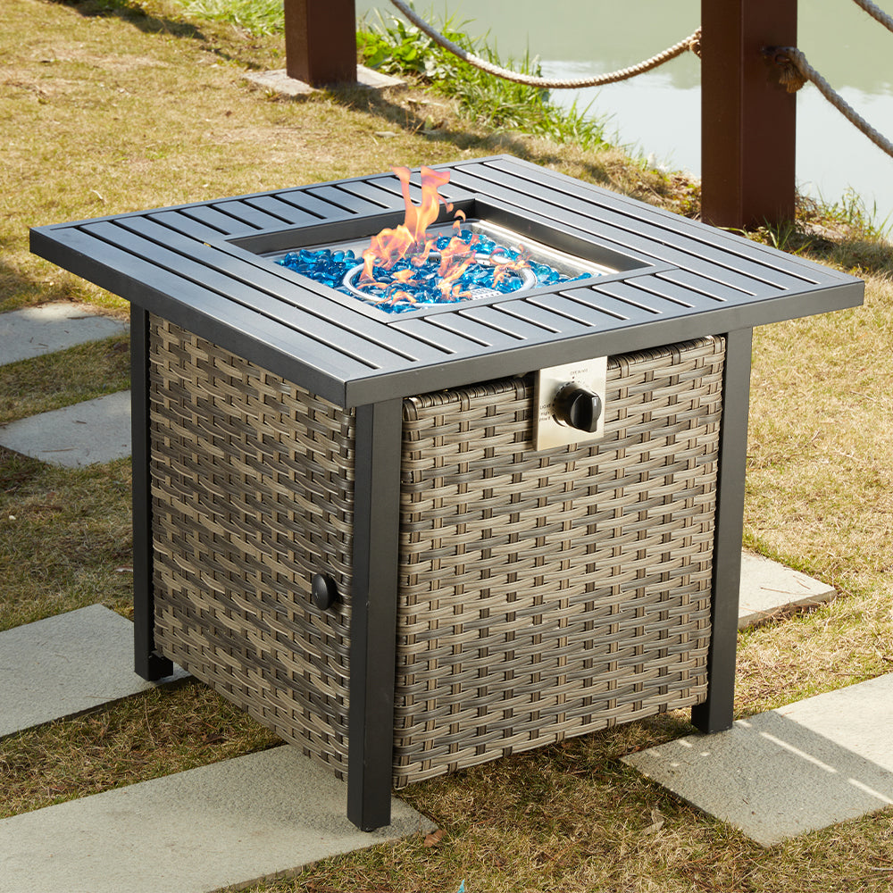 Basel Propane Fire Pit Table 30” Outdoor Fire Pit 50,000 BTU Firepits ...