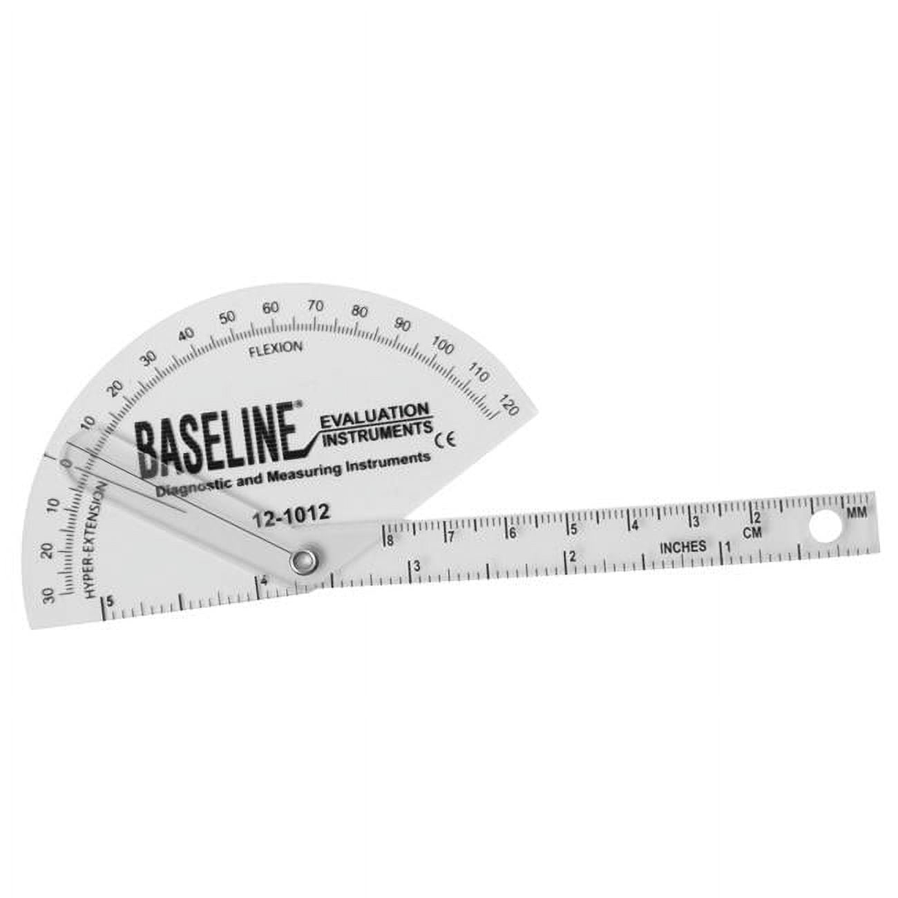 Baseline 360 degree clear plastic goniometer joint angle and range of ...