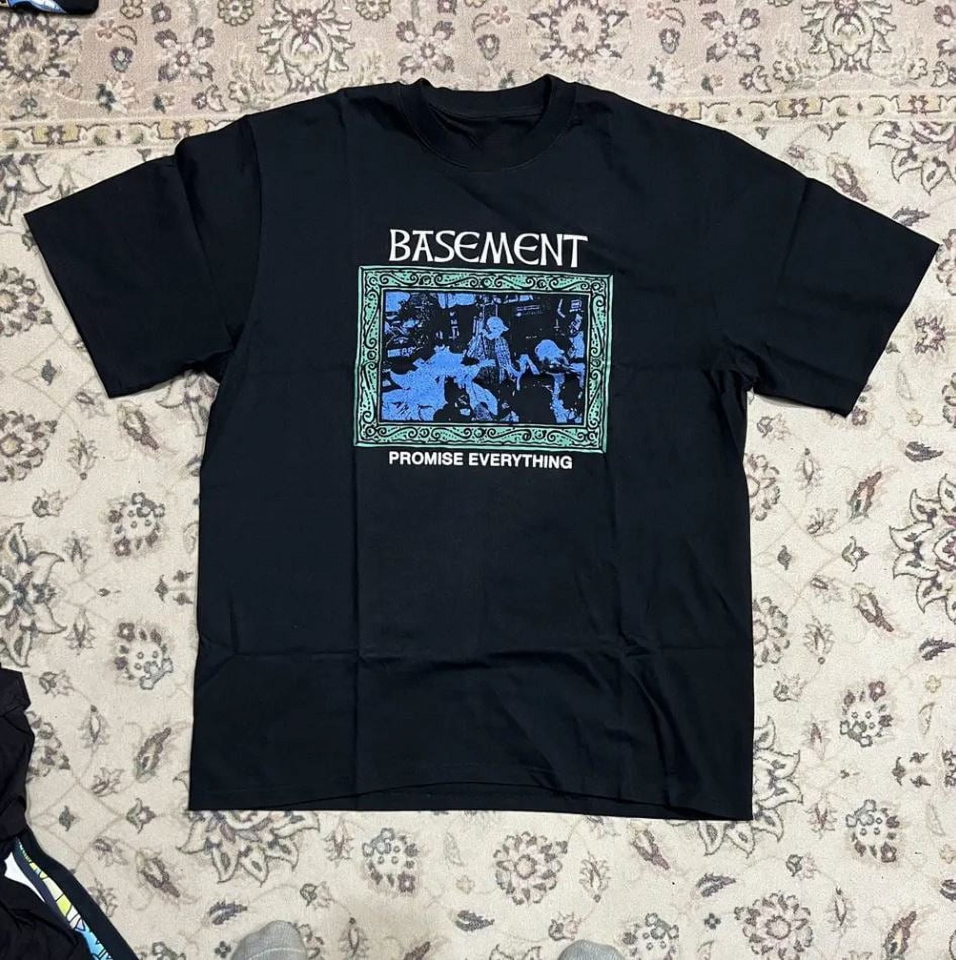 Basement Band UK hardcore Short Sleeve Black Shirt Cotton Full Size S ...