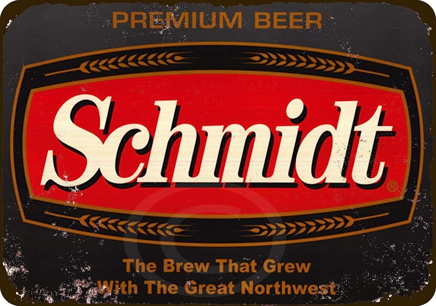 Basement Schmidt Premium Beer Vintage Tin Sign 8" w x 12" h Decor Art ...