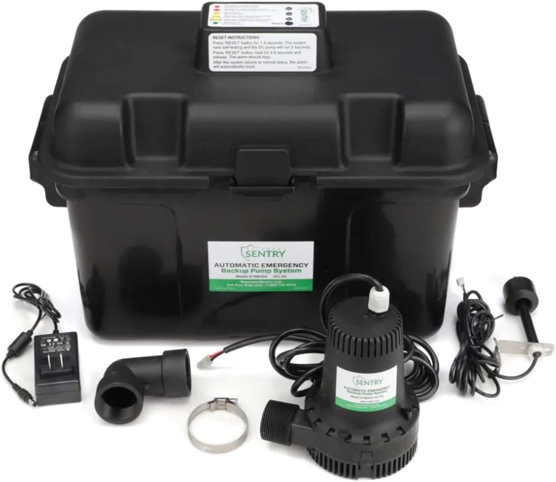 Basement Sentry Automatic Emergency Backup Sump Pump System (12V ...