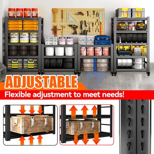 Basement Storage Shelves, Adjustable Heavy Duty Racks for Shed ...