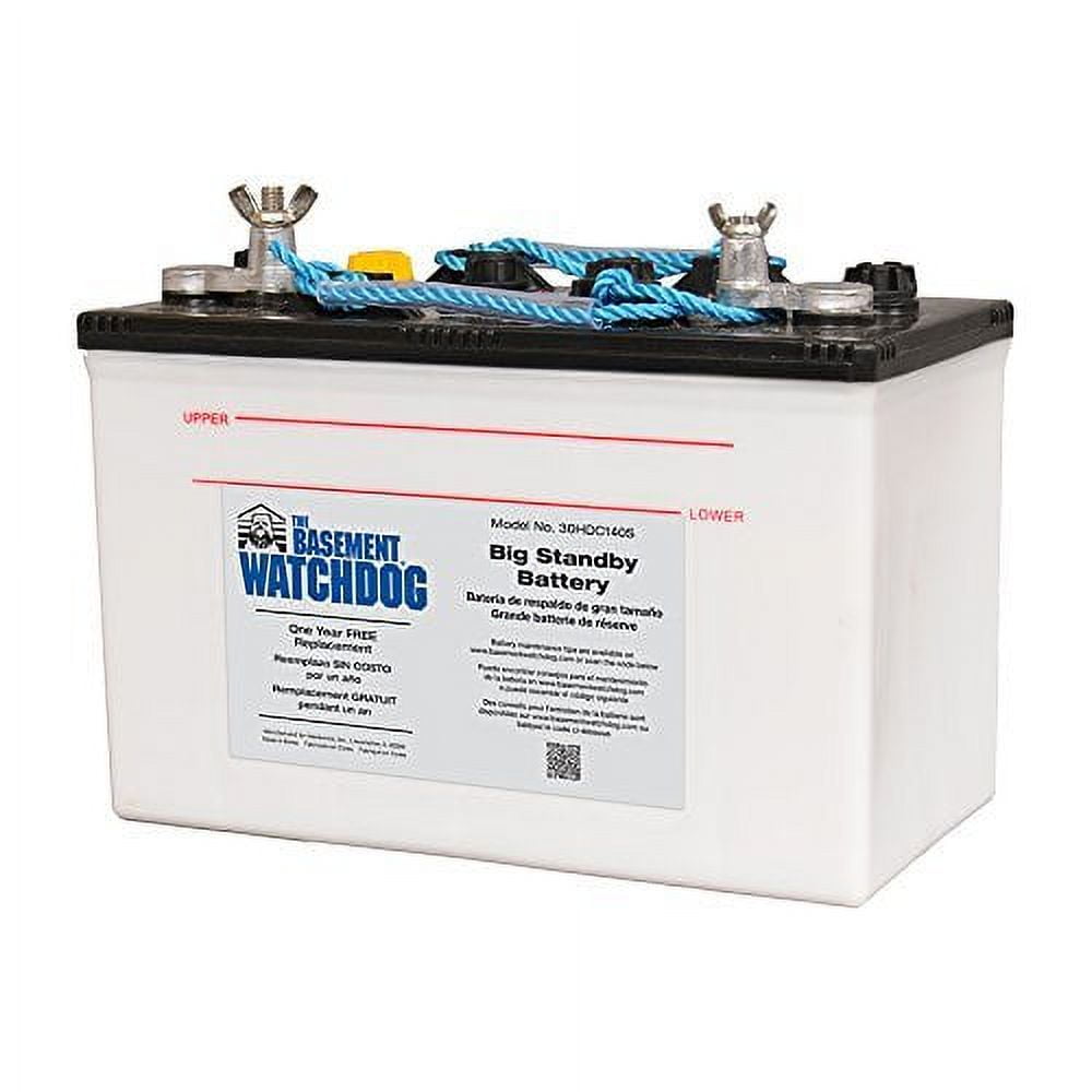 Basement Watchdog Back-Up Sump Pump Battery, 30HDC140S, High Storage ...