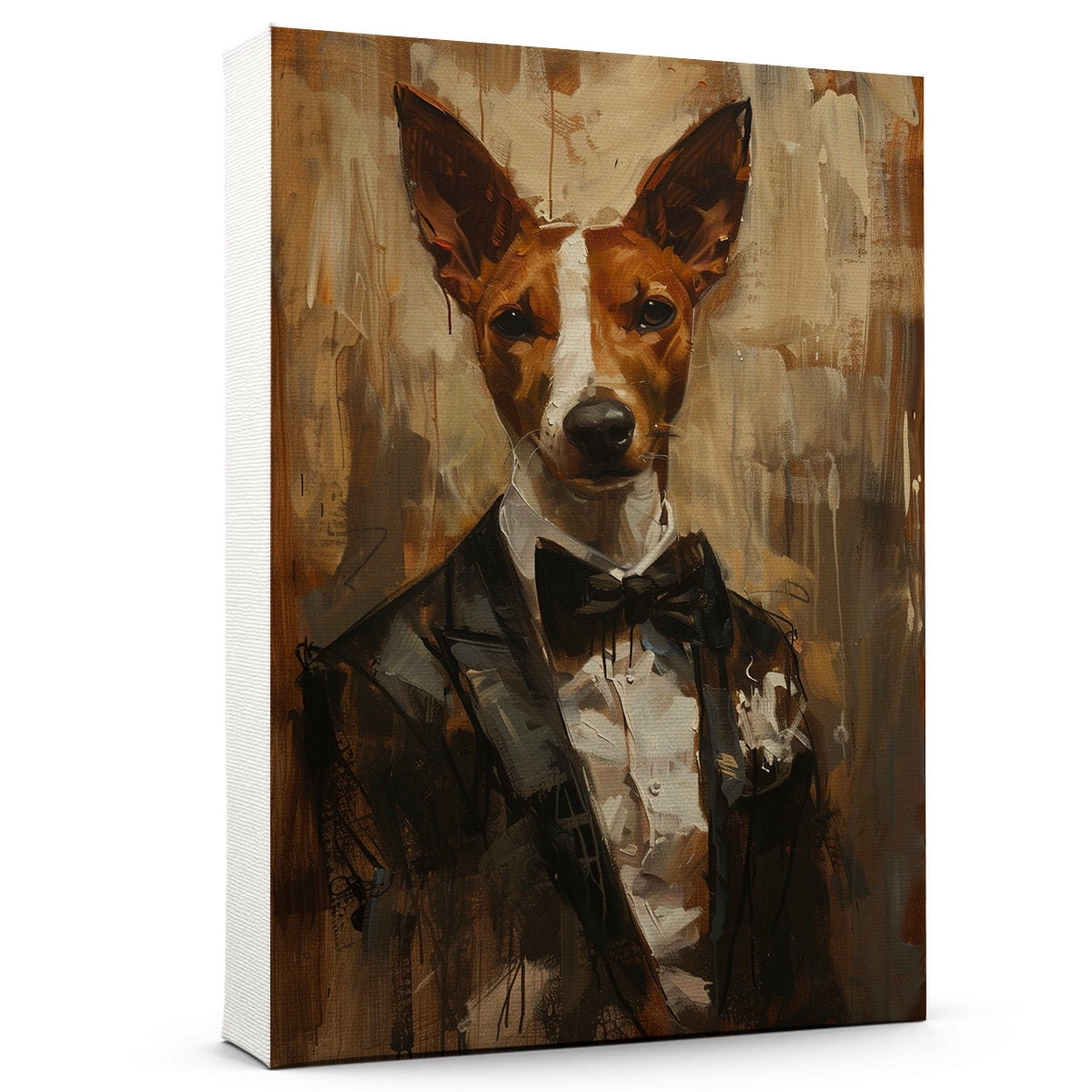 Basenji Dog Wall Decor Poster Unframe, Basenji Dog Canvas Frame Ready ...