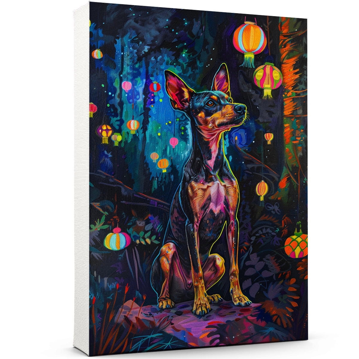 Basenji Dog Watercolor Art Poster - Basenji Dog Canvas Wall Art For Bedroom Decor - Teen Girl ...