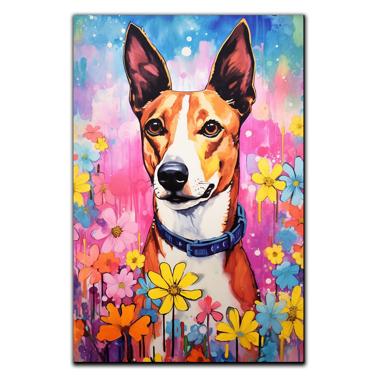 Basenji Dog Watercolor Series. Watercolor Art Print, Canvas 11"x17" on Watercolor Paper for ...