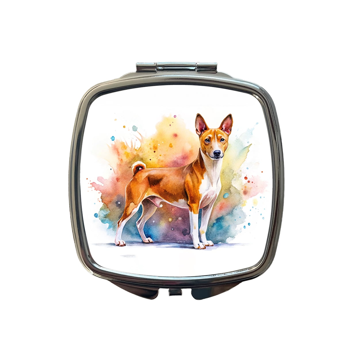 Basenji Dog Watercolor Style Travel Makeup Handbag Purse Small Pocket ...