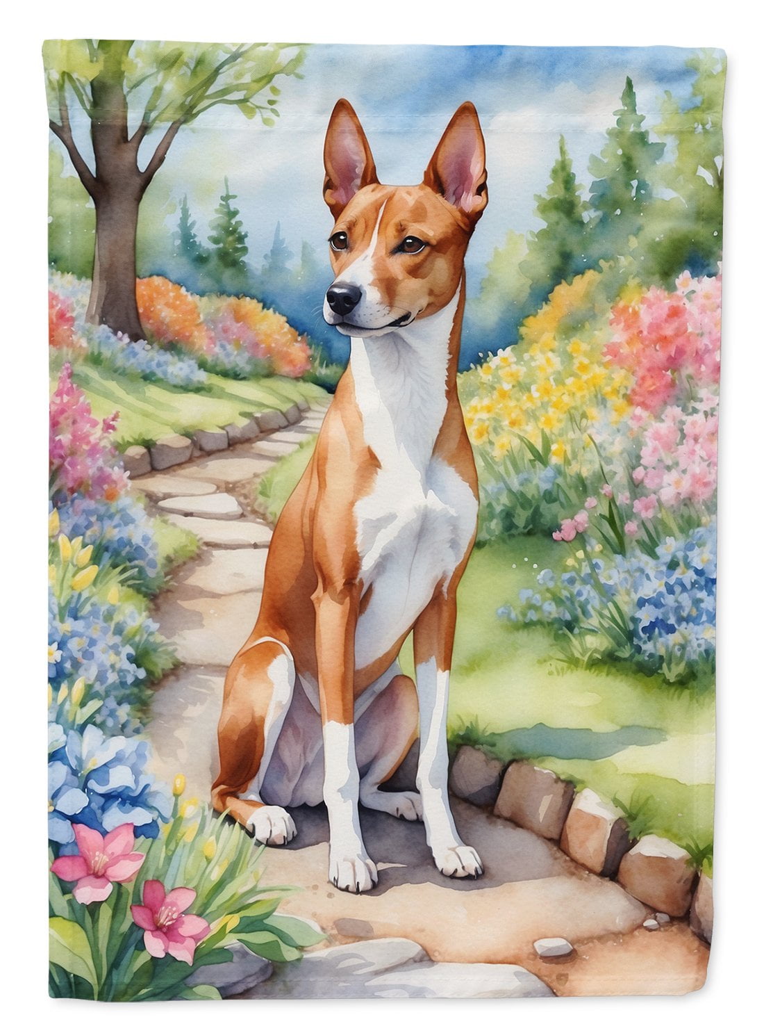 Basenji Spring Garden House Flag - Walmart.com