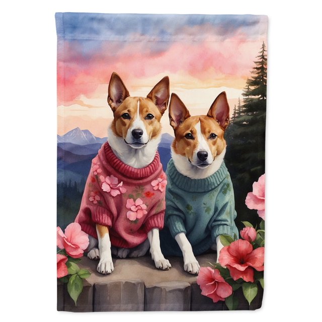 Basenji Two Hearts House Flag 28 in x 40 in - Walmart.com