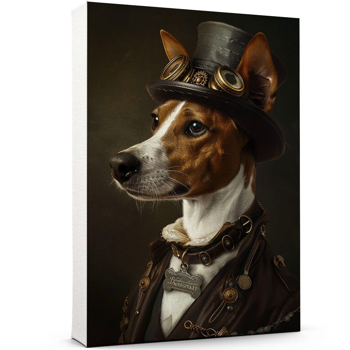 Basenji Wall Art Dog Canvas Paintting Wall Art Vintage Dog Poster Unframe Funny Pet Prints For ...