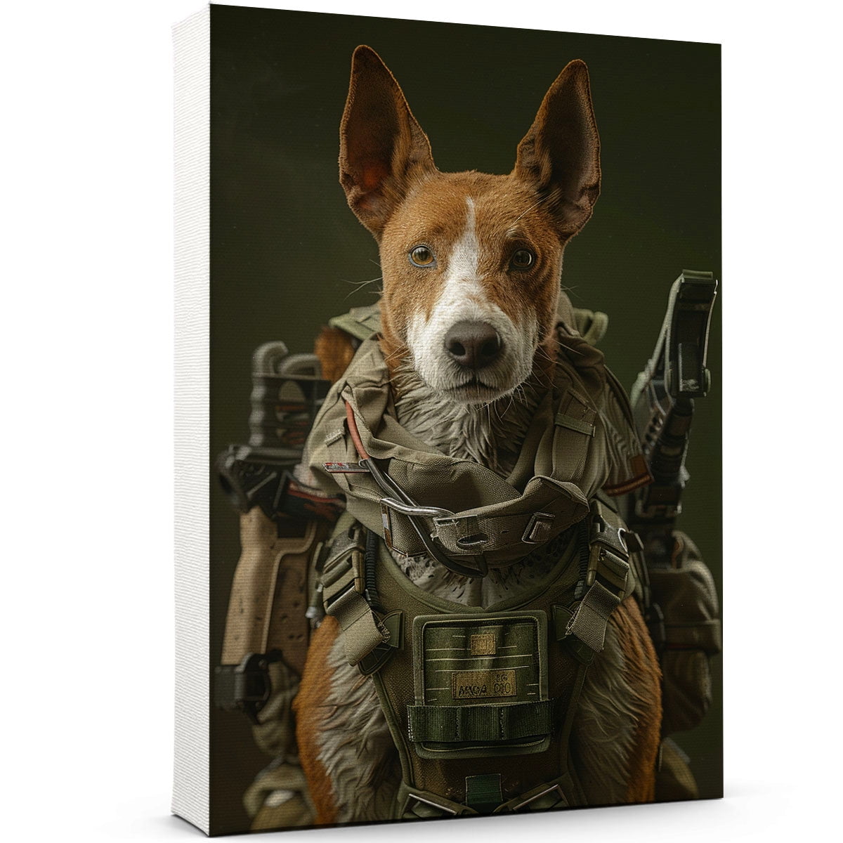 Basenji Wall Art Soilder Dog Posters - Basenji Dog Canvas Wall Art For ...