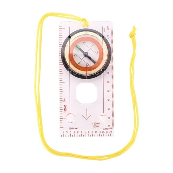 Baseplate Ruler Compass Map Scale Magnifier With Strap Camping Hiking ...